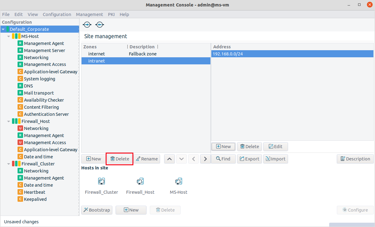 628 Procedure Deleting A Zone Or More Zones Simultaneously Proxedo Network Security